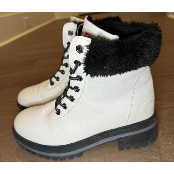 Ecko Unlimited | Shoes | Ecko Red White Lace Up Boots Womens 6 Hiking ...